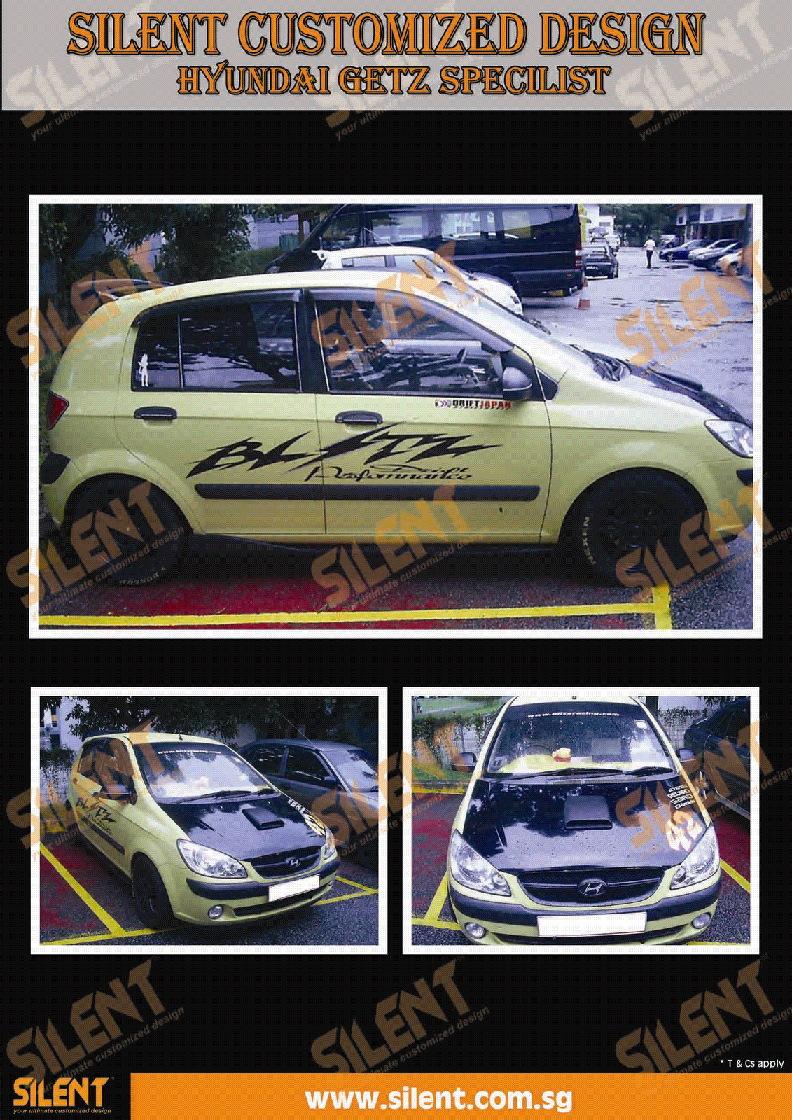 SILENT CUSTOMIZED DESIGN: HYUNDAI GETZ STICKER