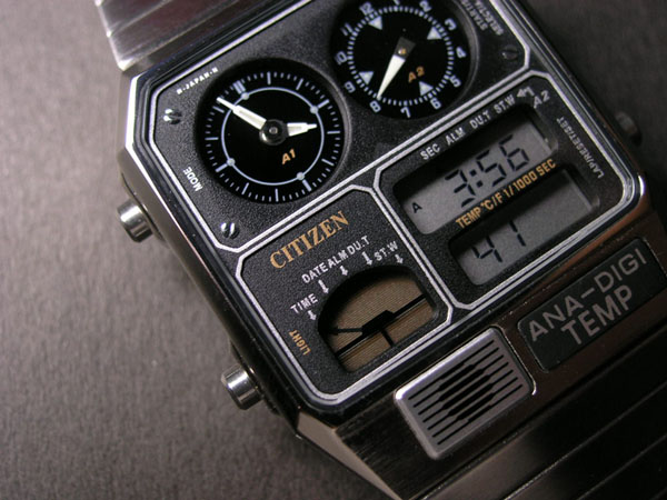 vintage watches: citizen digi ana temp , new old stock rm450