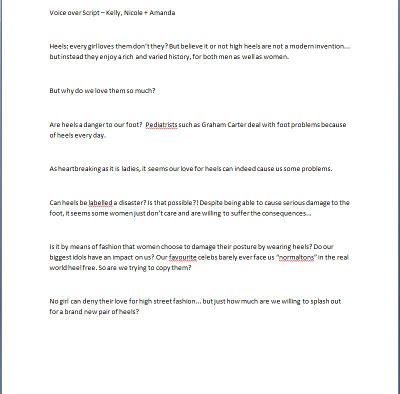 AmandaHillisA2MediaStudies: Scripting Documentary Voiceover