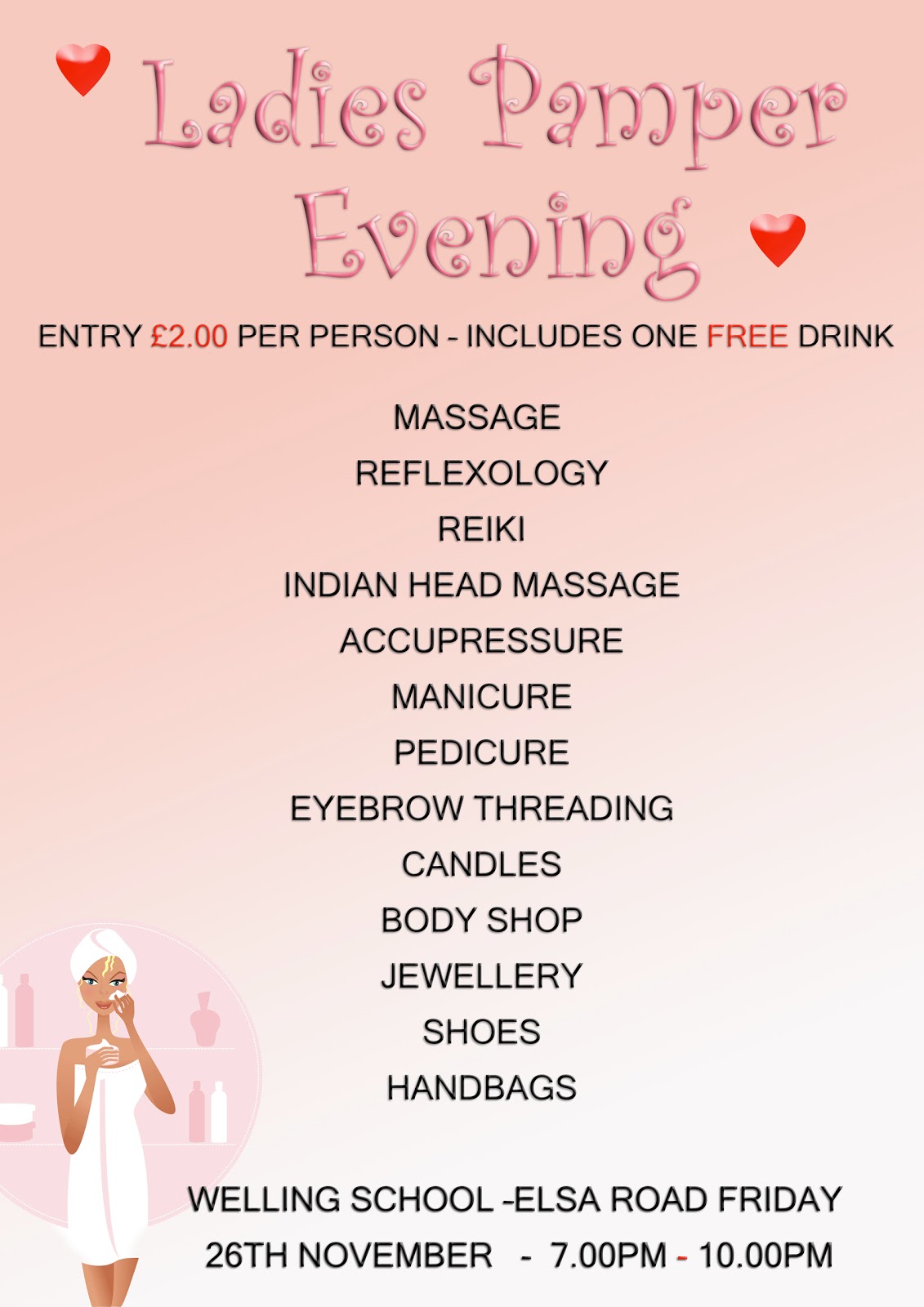 Now we are Sixth: Friday 26th November - Ladies Pamper Evening