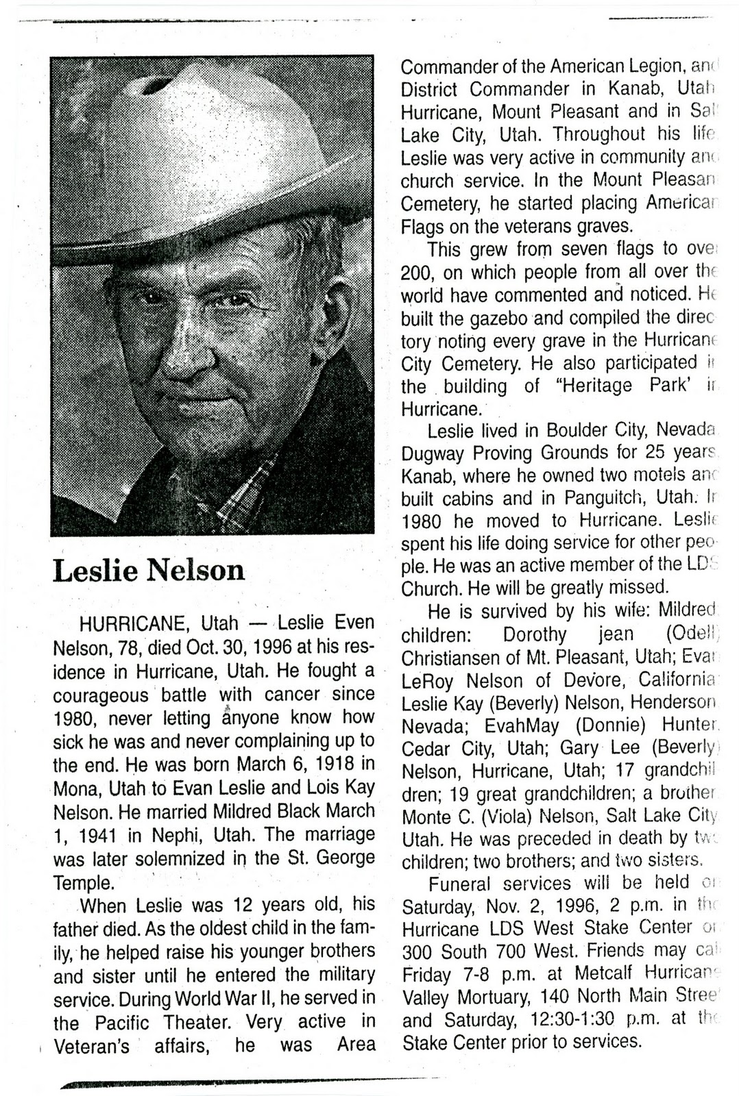 Leslie Nelson Family Tree