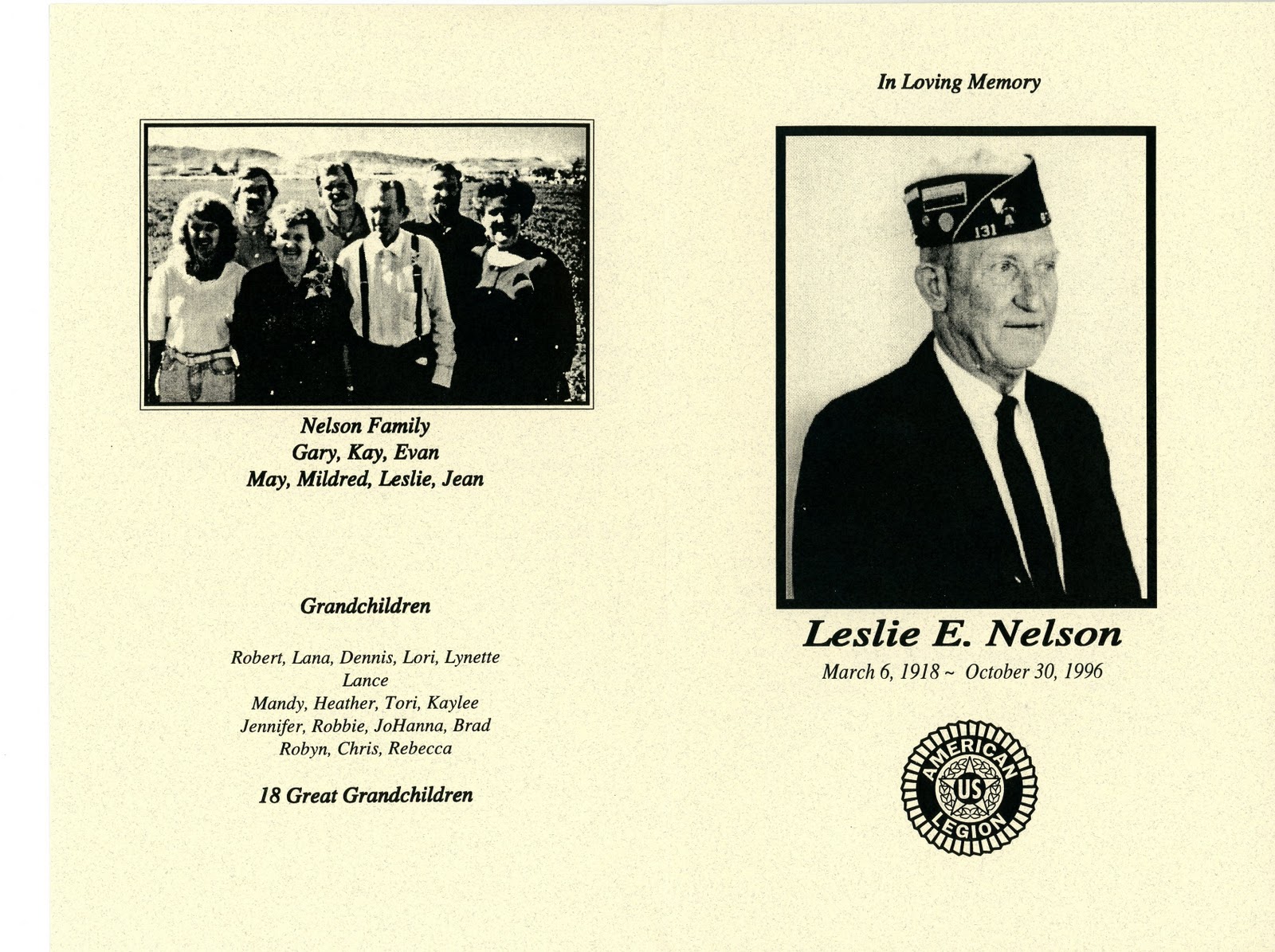 Leslie Nelson Family Tree