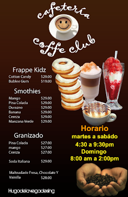 HUGODELAVEGADESIGN: MENÚ PARA CAFETERÍA