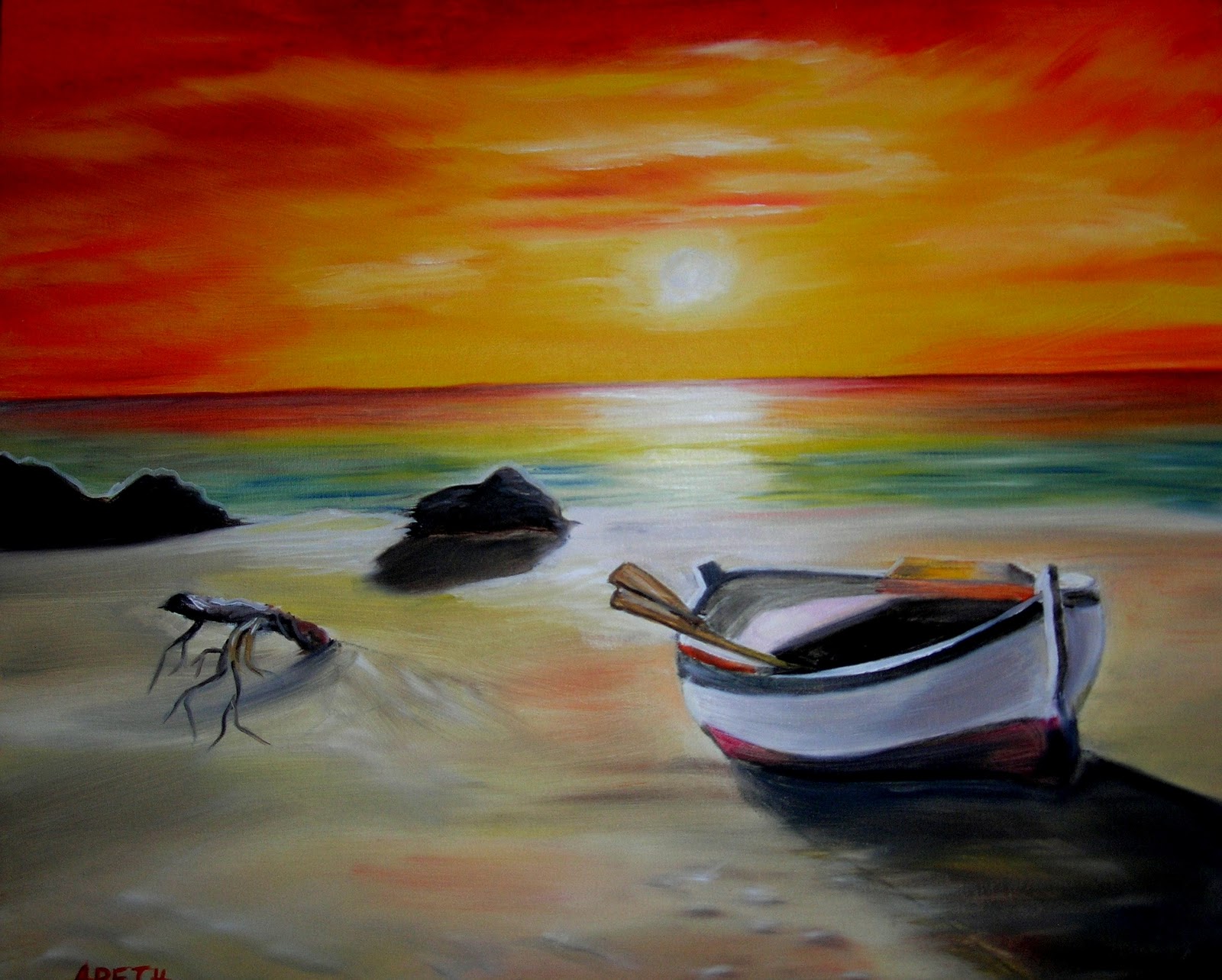 ΠΙΝΑΚΕΣ ΖΩΓΡΑΦΙΚΗΣ /oil paintings: ΛΑΔΙ ΣΕ ΚΑΜΒΑ
