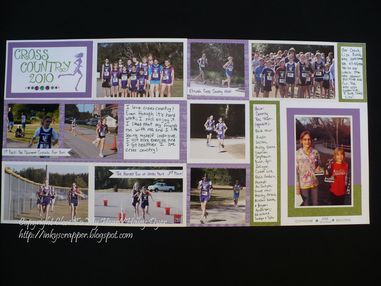 The Inky Scrapper: Cross Country 2010 Layouts