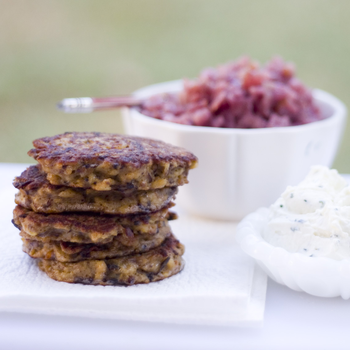 No Face Plate: 50 mile breakfast! - Latkes, herbed goat cheese, ruby ...
