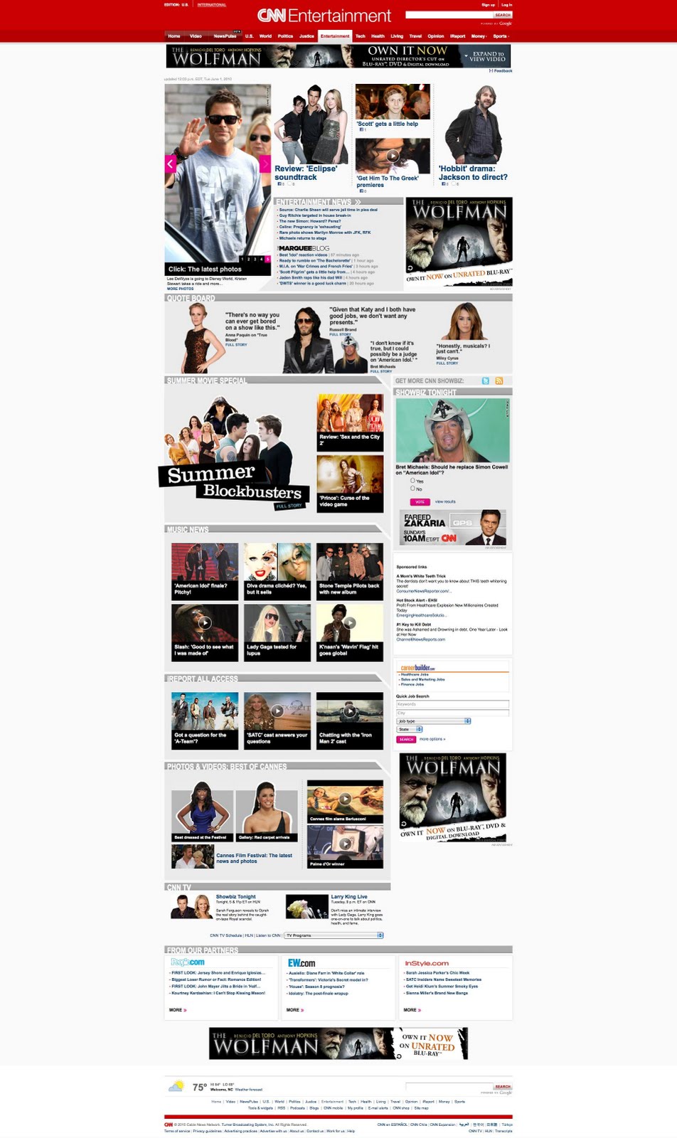 CNN Observations: CNN.com Debuts New Entertainment Section