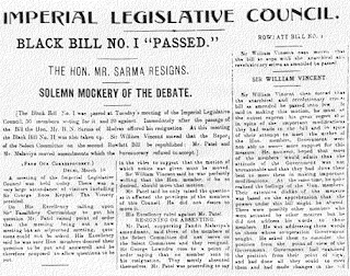 INDIA - A RECAP: THE ROWLATT BILL-1919