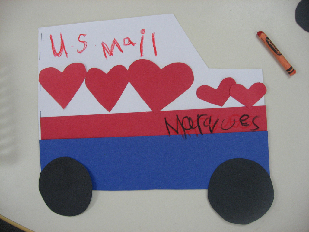 Luv Pre-K: Mail Truck Valentine Holder