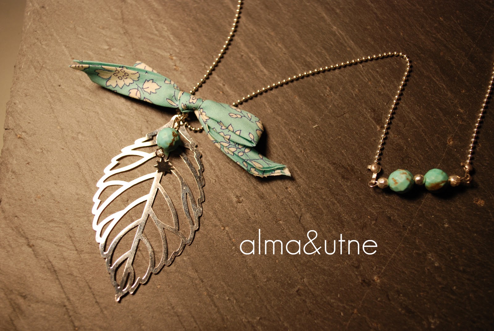alma & utne: grand sautoire feuille, liberty et turquoise