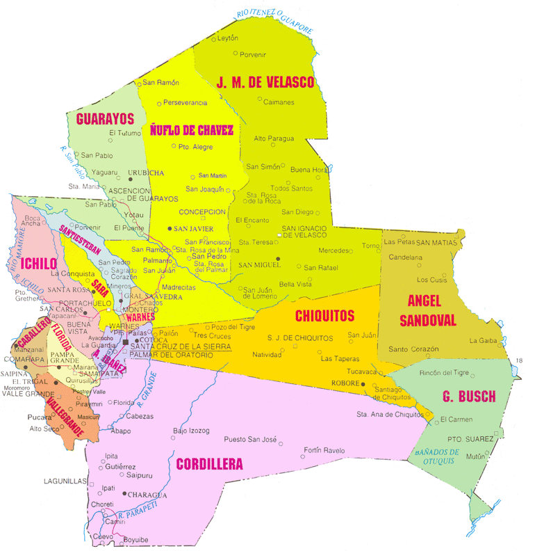 MAPAS DE SANTA CRUZ DE LA SIERRA