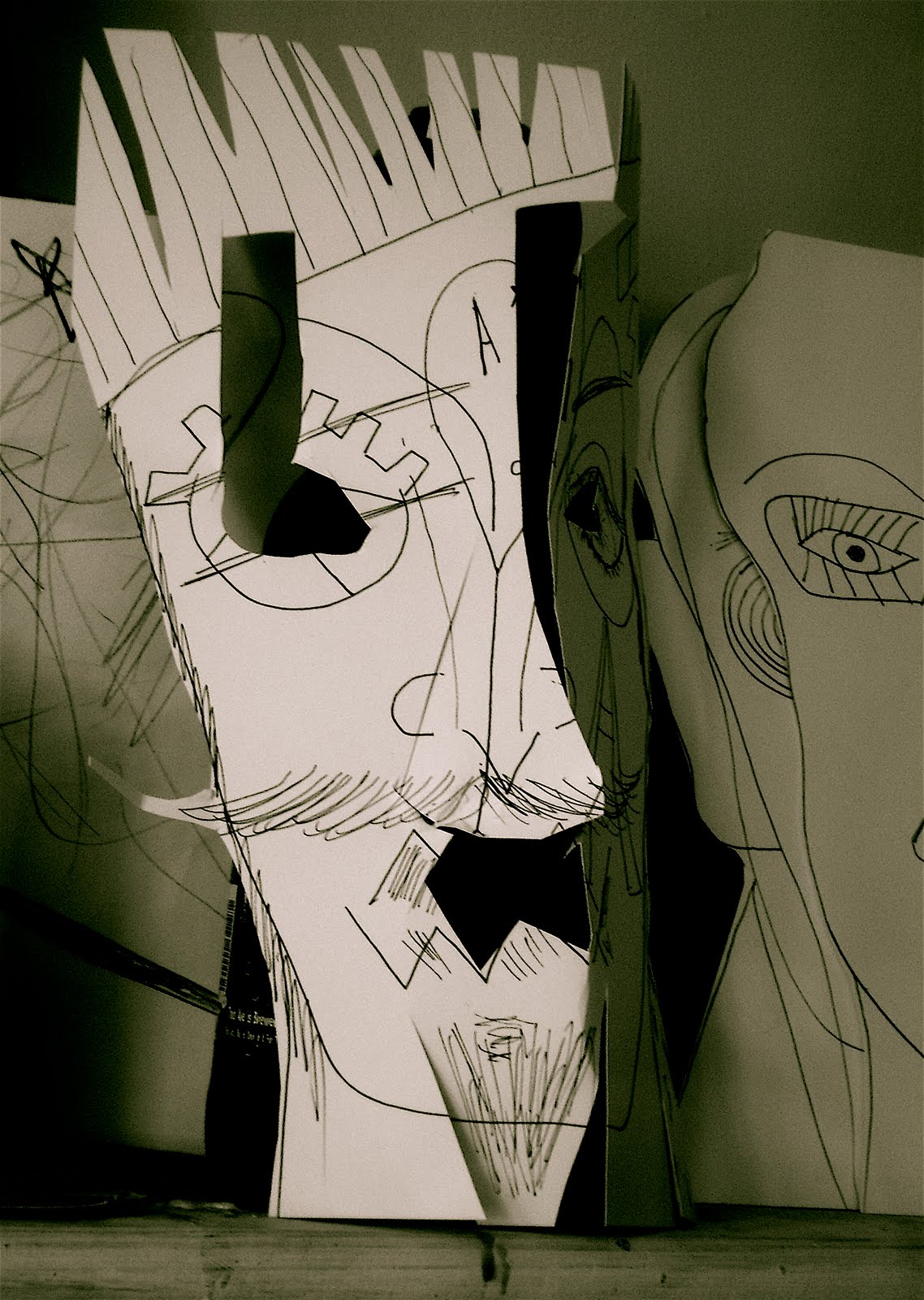 Peckham in furs: dada masks