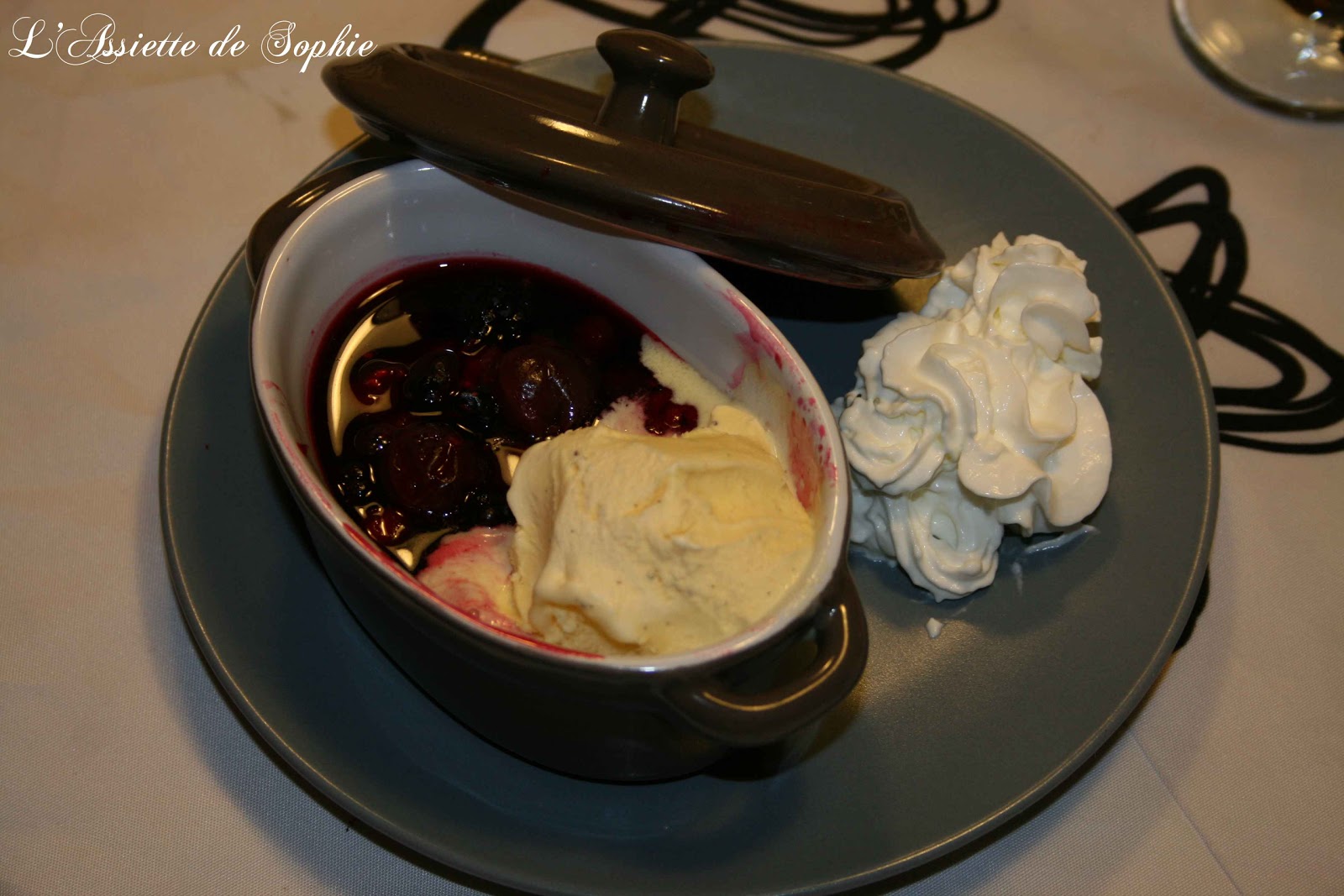 L' assiette de Sophie: Soupe de fruits rouges et glace vanille