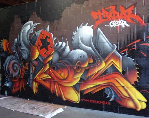 3Dgrafiti: Graffiti Art : Ezra Cool Graffiti Art Street Design