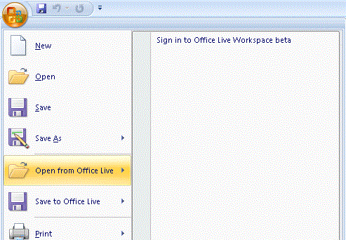 Virtual Organization: Office Live workspace for SB