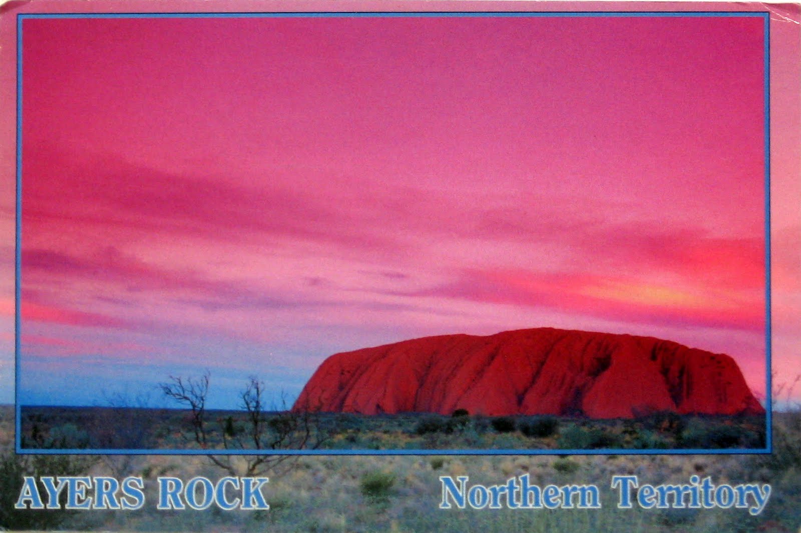 Postcards of UNESCO world heritage sites: 447 AU - Uluru-Kata Tjuta ...