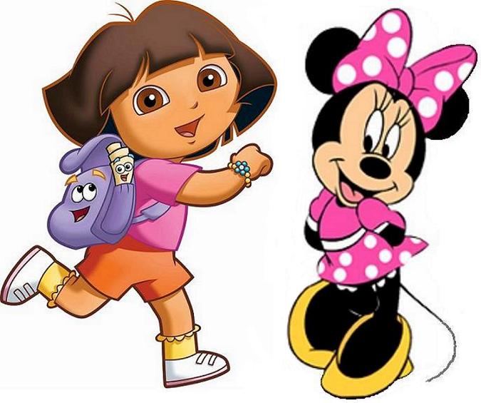 Glimpses of Pam: minnie mouse & dora the explorer