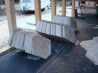 The Kiker's Florida First Day: Same tile through whole house