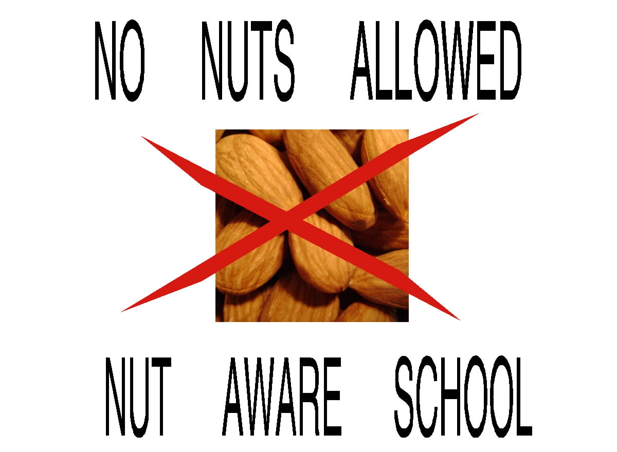 Free Posters and Signs: No Nuts Allowed