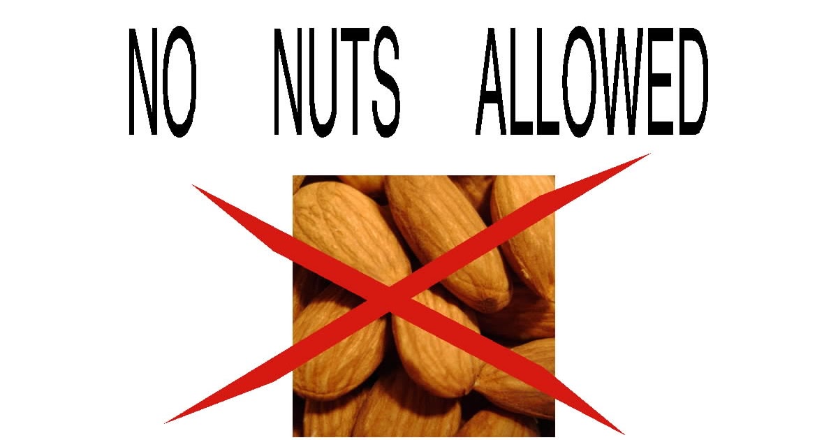 Free Posters and Signs: No Nuts Allowed