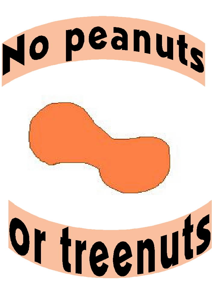 Free Posters and Signs: No Peanuts or Treenuts