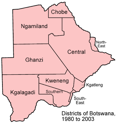 ADMINISTRATIVE DIVISIONS OF BOTSWANA