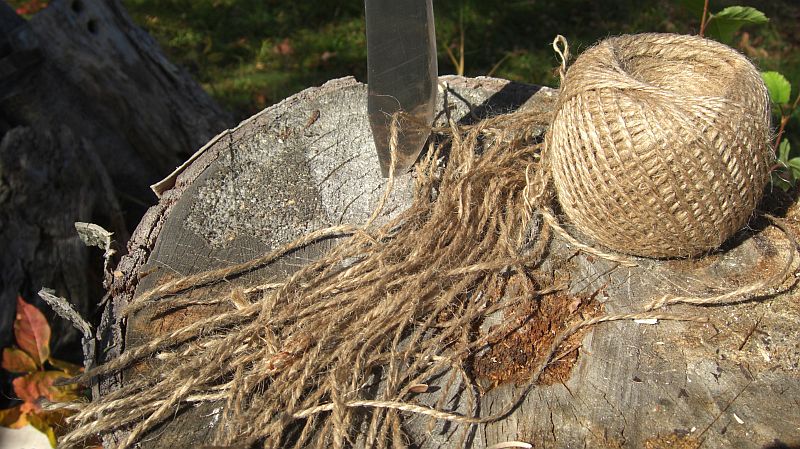 American Grouch: Fire- Cattails & Jute Twine