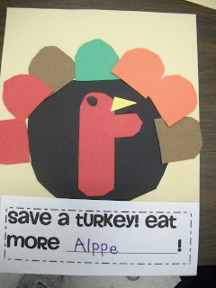 Mrs. Wood's Kindergarten Class: Save A Turkey
