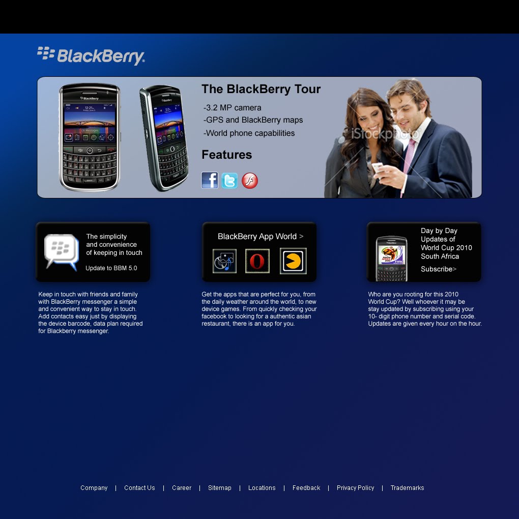 P.A.D - iTime: BlackBerry Site Design