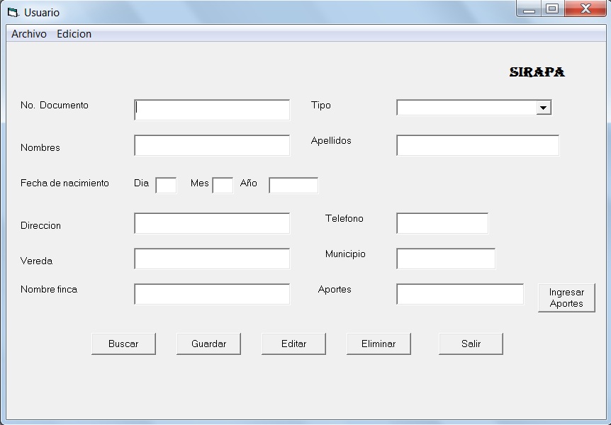 SIRAPA: INTERFAZ GRÁFICA