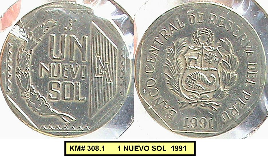 numismatica del peru, monedas peruanas, peruvian coins: 1 NUEVO SOL ...