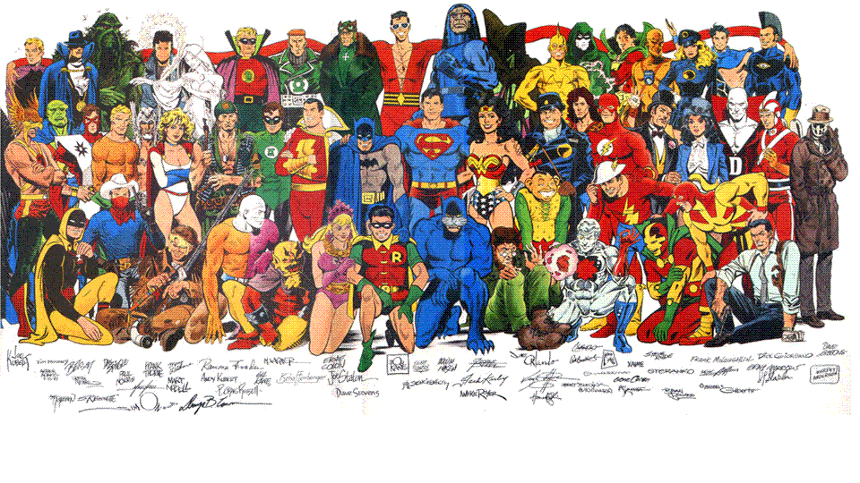 The Dork Review: Cool Poster: DC Artists and Characters