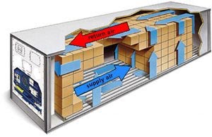 REEFER CONTAINER AIR-DELIVERY SYSTEMS
