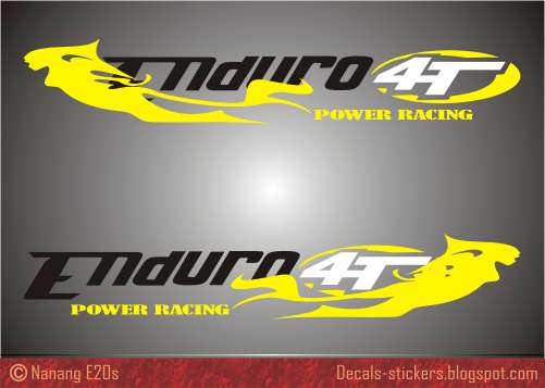 Car Window Decals Enduro Girl | Decalcomania Stock