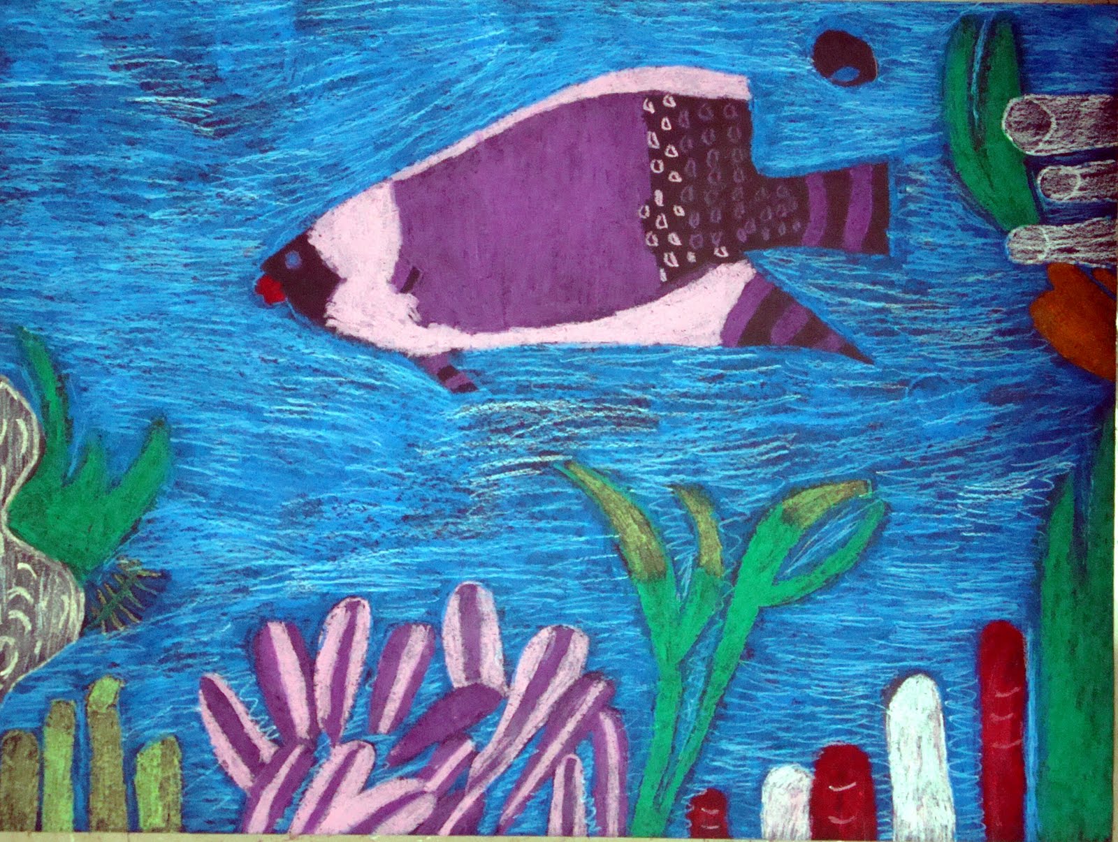 Cardinal Art 2010/2011: Oil Pastel Fish Art II