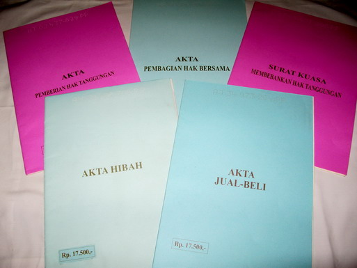 Blangko AJB , APHT, APHB, SKMHT dan AKTA HIBAH