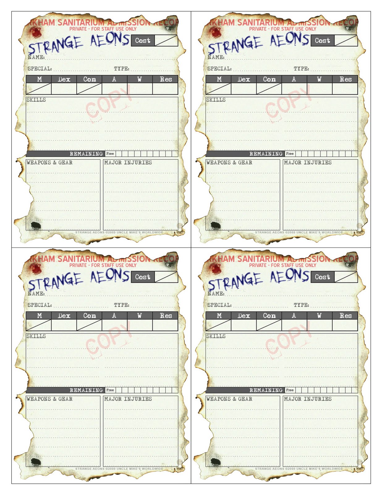 Strange Aeons Resource Index | Lead Adventure Forum