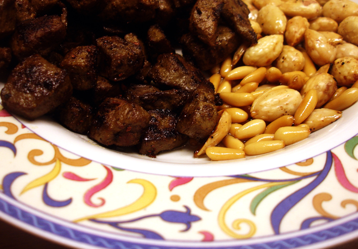 libyan food: Steamed Pasta with Pine Nuts, Raisins, Almonds, and Liver ...