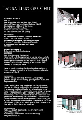 Interior design: Curriculum Vitae