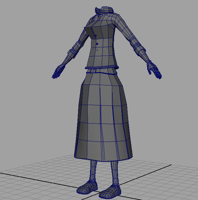 B3D Studios: Maya: Generic Female Modeling- Progress IV- Hands Added