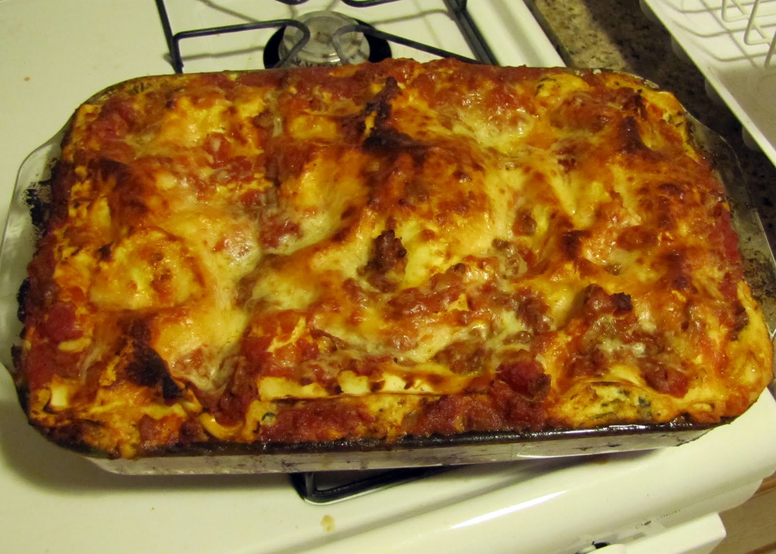 Smells Like Food in Here: Sausage, Cheese and Basil Lasagna