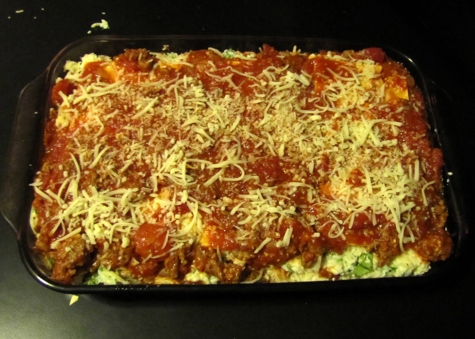 Smells Like Food in Here: Sausage, Cheese and Basil Lasagna, Take 2