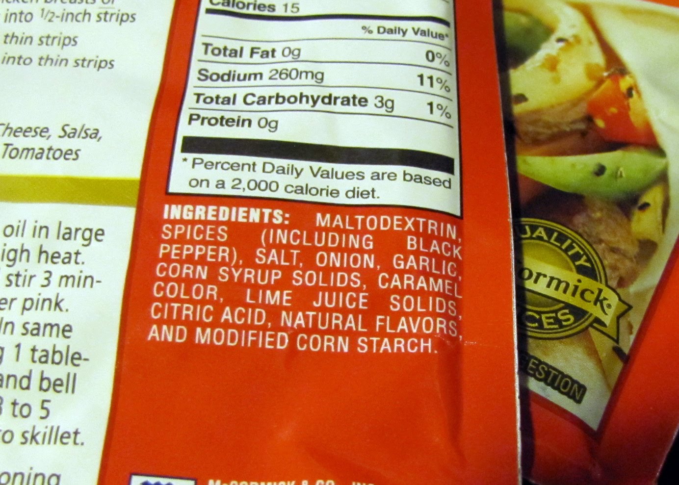 Smells Like Food In Here Mccormicks Fajita Seasoning Mix