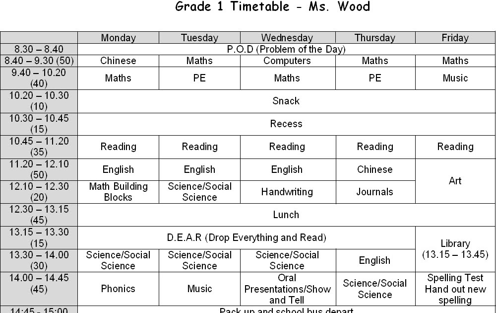 Great Grade Ones: New Timetable - 1 October 2010
