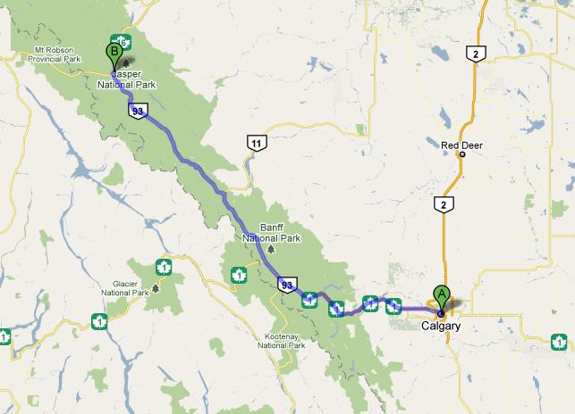 Coast to Coast around North America: Calgary to Jasper, Alberta, via ...