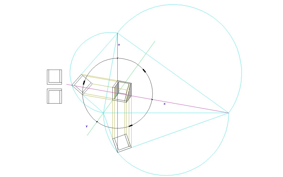 Perspectiva axonométrica: Axonometría trimétrica