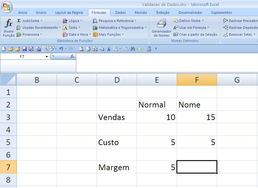 Curso Excel Tio Ilmo: Excel 2007 - Super Dicas - Definir Nome com Fórmula