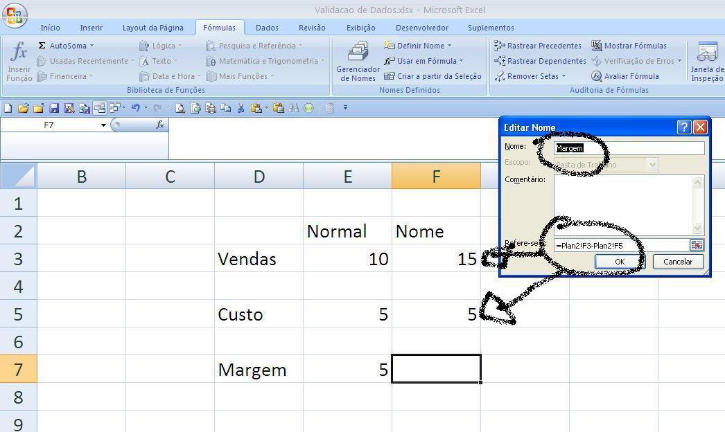 Curso Excel Tio Ilmo: Excel 2007 - Super Dicas - Definir Nome com Fórmula