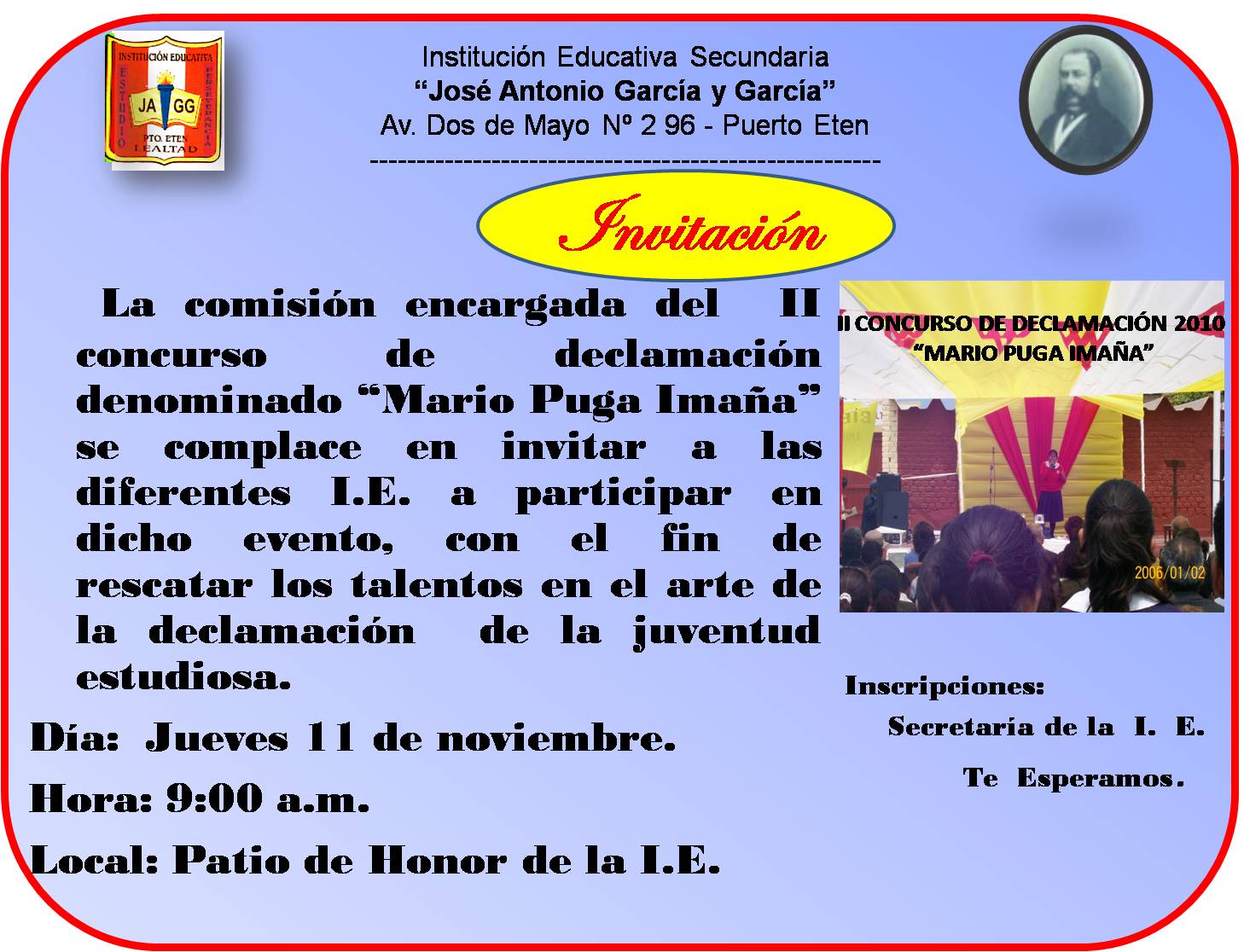 GARCIENCES EN ACCIÓN: INVITACIÓN II CONCURSO DE DECLAMACIÓN "MARIO PUGA ...