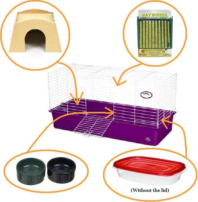 Noozles & Bonks: Rabbit Cage Set-Up: A Diagram